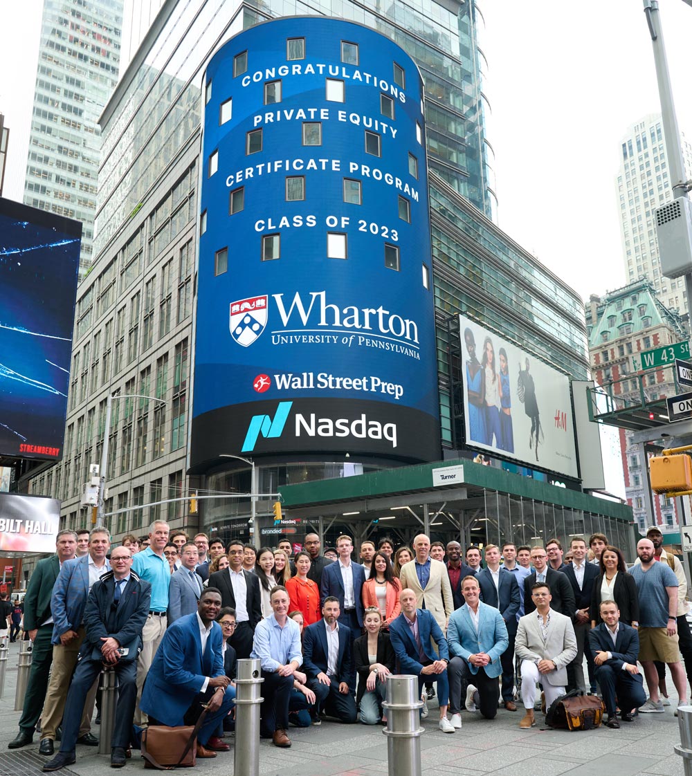 PE Certificate Homepage Wharton Online Wall Street Prep Certificate